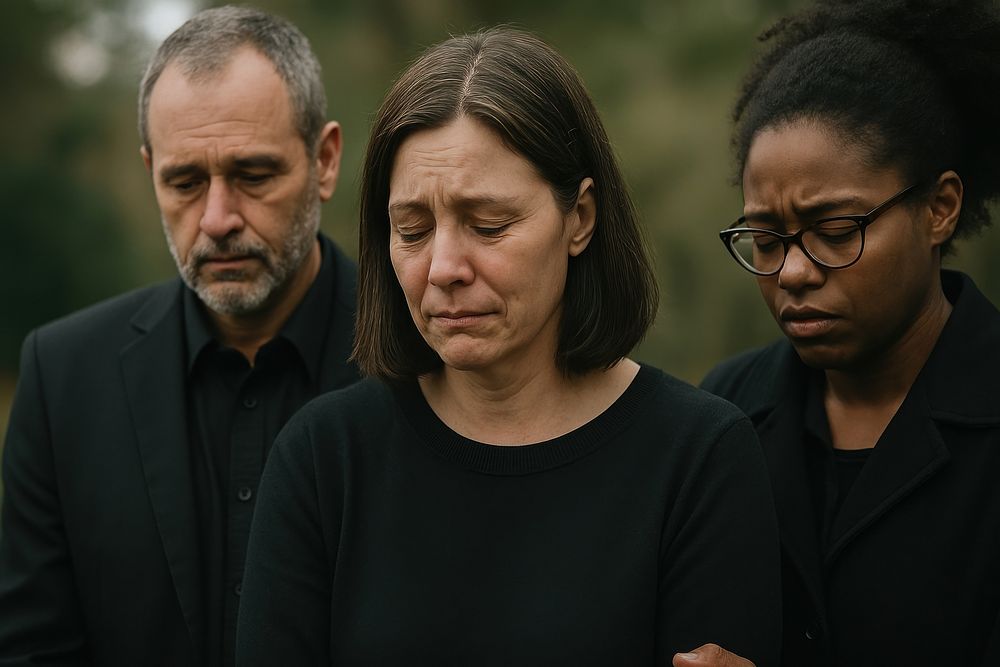 Grieving people in black attire. | Free Photo - rawpixel