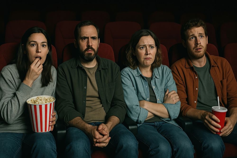 Group watching intense movie | Free Photo - rawpixel