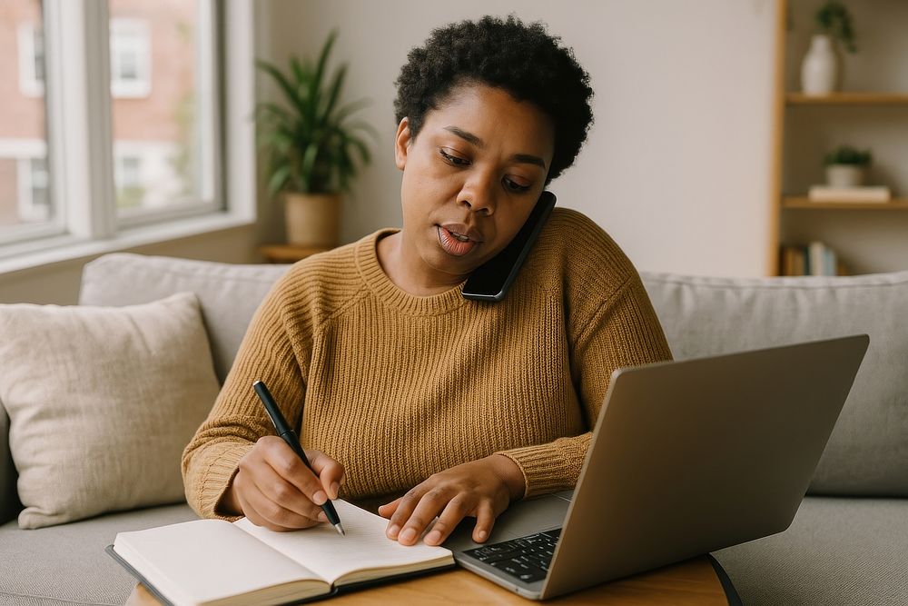 Focused multitasking professional woman | Premium Photo - rawpixel