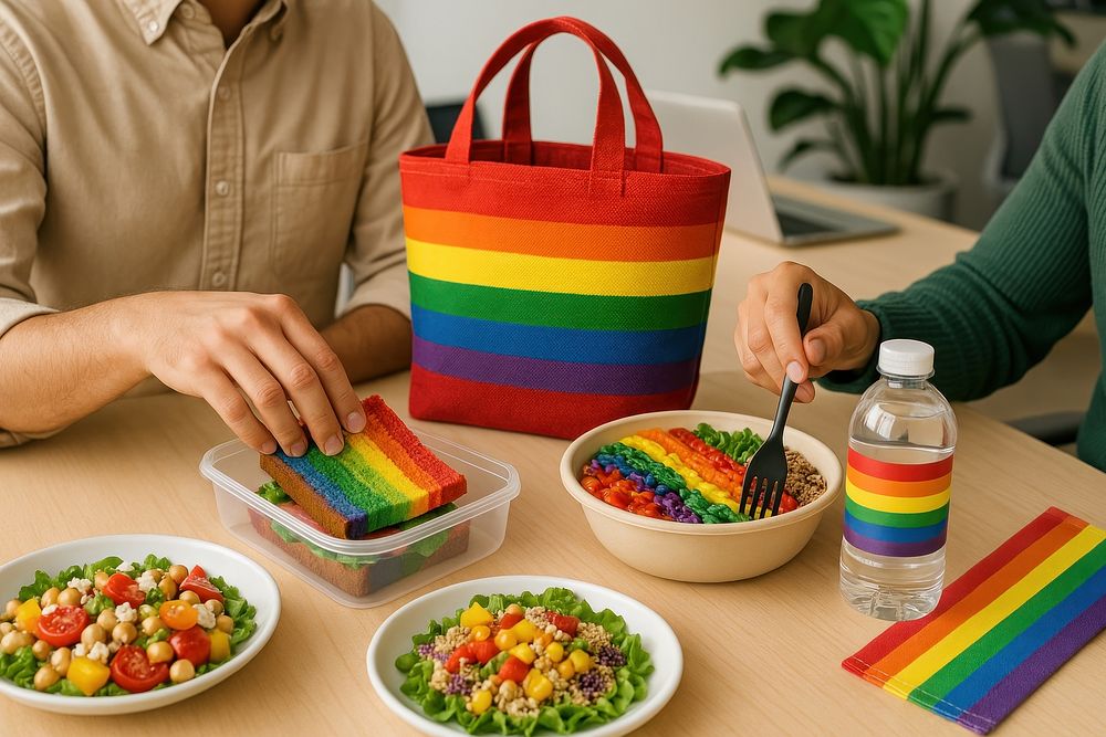 Colorful lunch with rainbow theme. | Free Photo - rawpixel