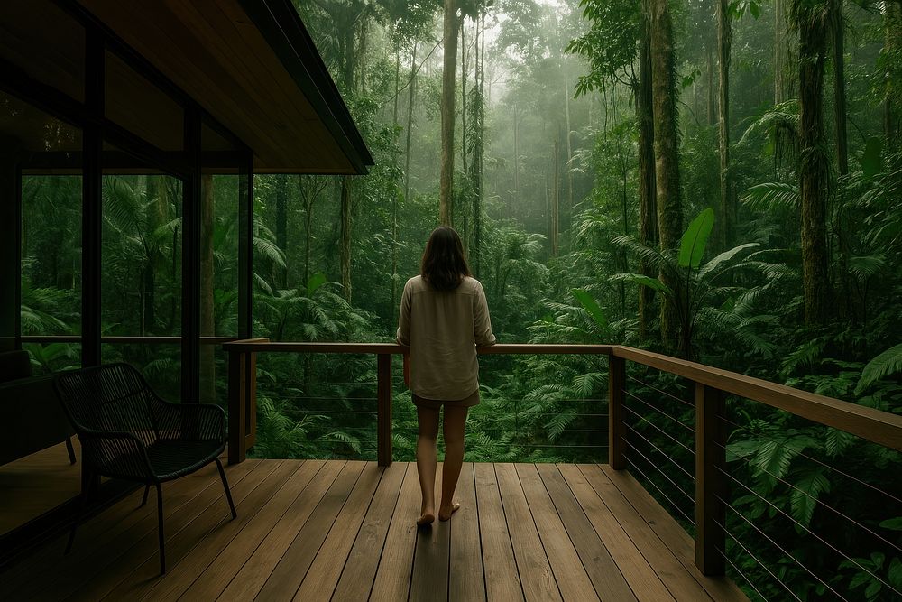 Serene rainforest retreat view. | Free Photo - rawpixel