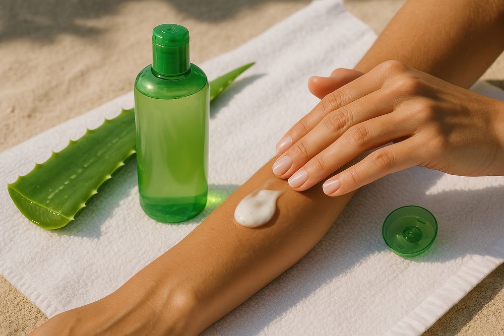 Aloe skincare soothing application | Free Photo - rawpixel
