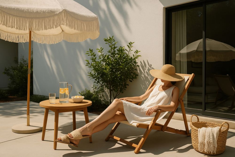 Relaxing summer patio scene | Free Photo - rawpixel