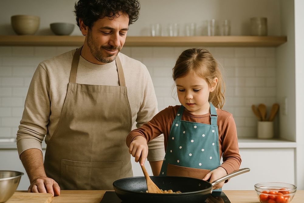 Father daughter cooking together | Free Photo - rawpixel