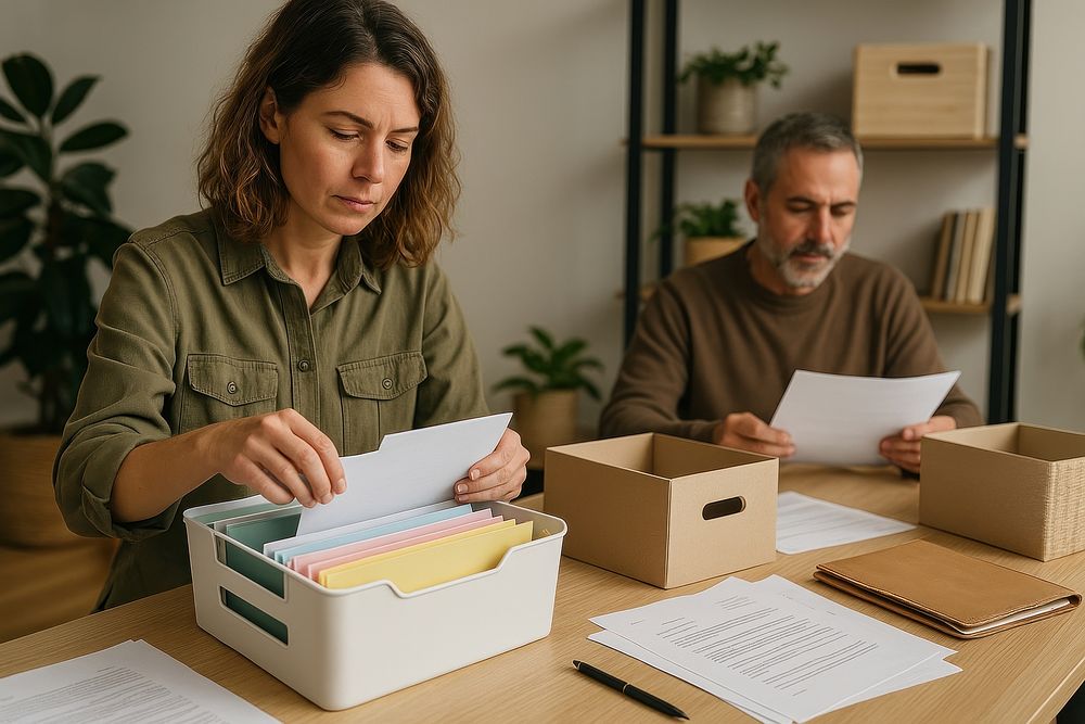 Organizing documents at home. | Free Photo - rawpixel