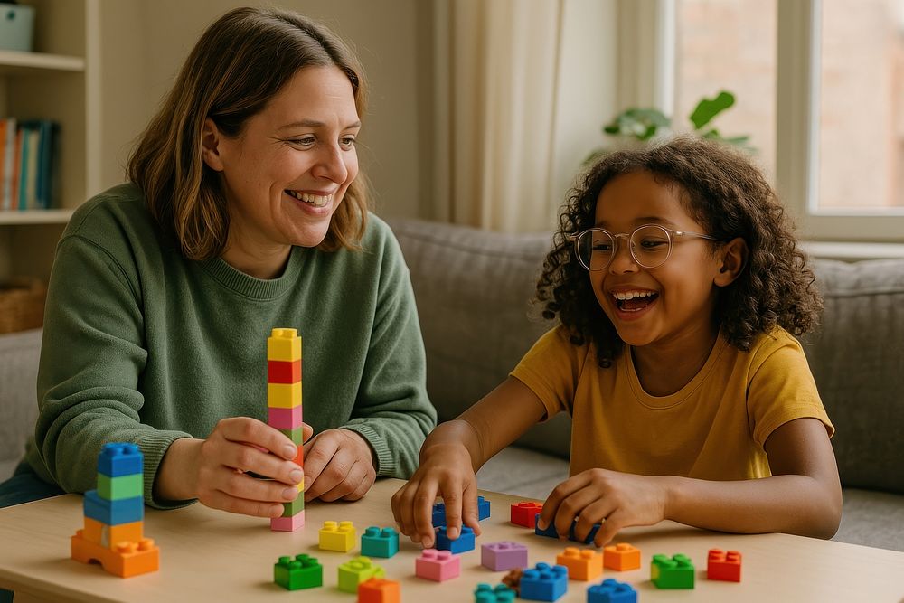 Joyful playtime with blocks | Free Photo - rawpixel