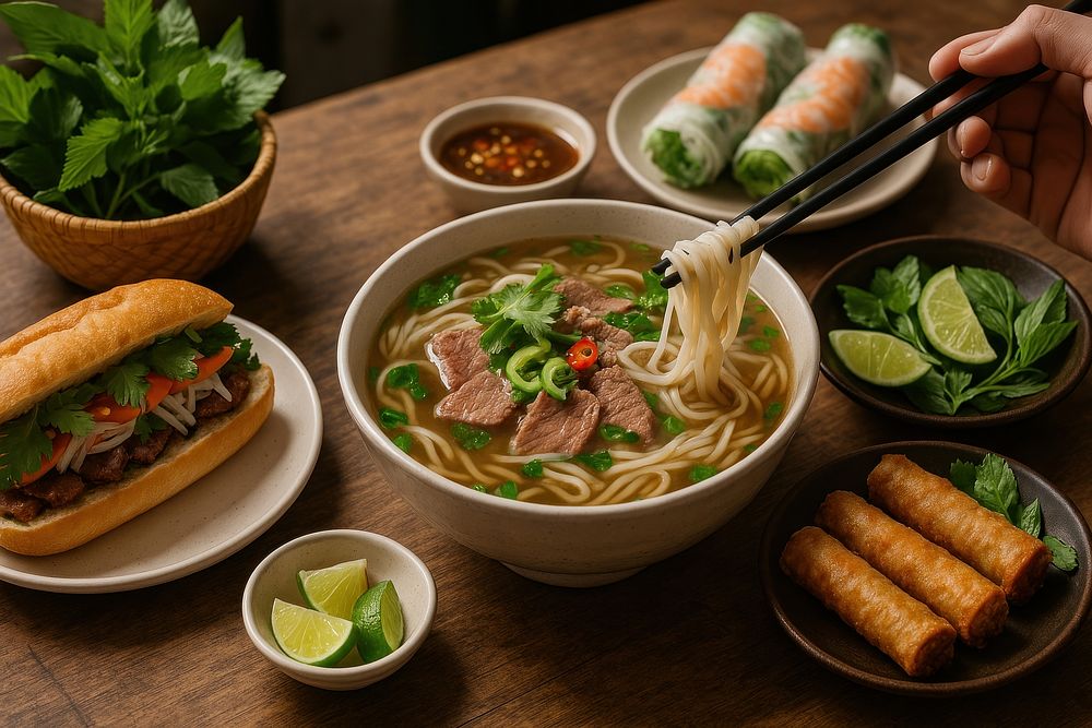 Authentic Vietnamese cuisine delight. | Free Photo - rawpixel