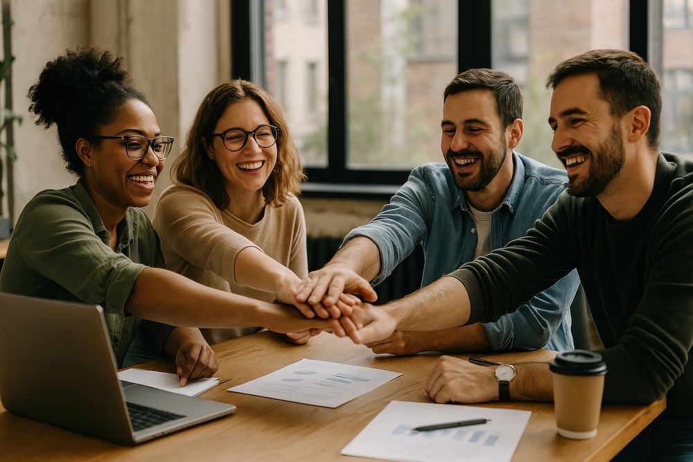 Teamwork, collaboration, success, unity, productivity | Free Photo - rawpixel