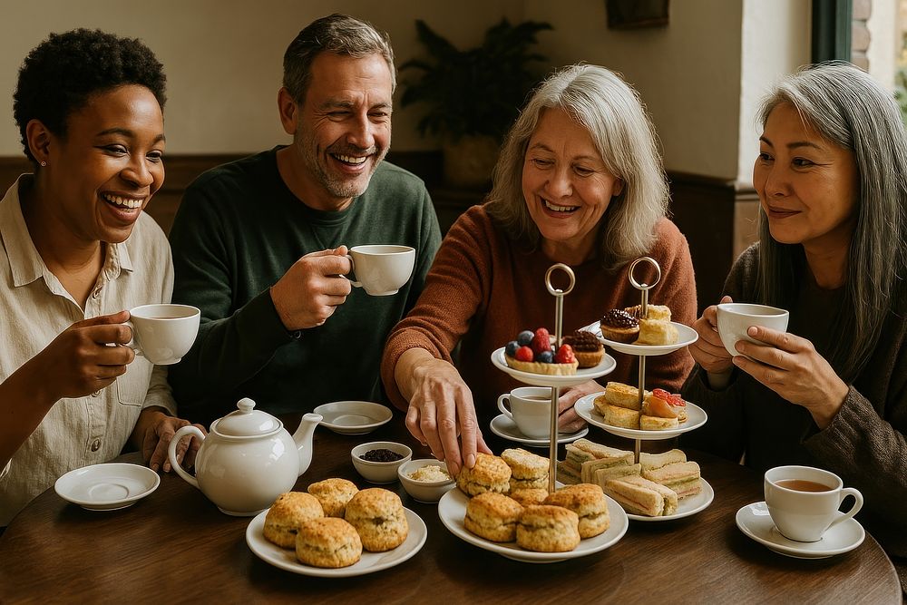Joyful afternoon tea gathering | Free Photo - rawpixel