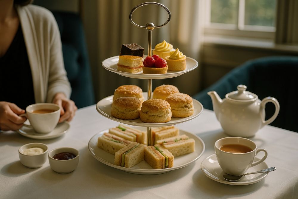 Elegant afternoon tea setup | Premium Photo - rawpixel