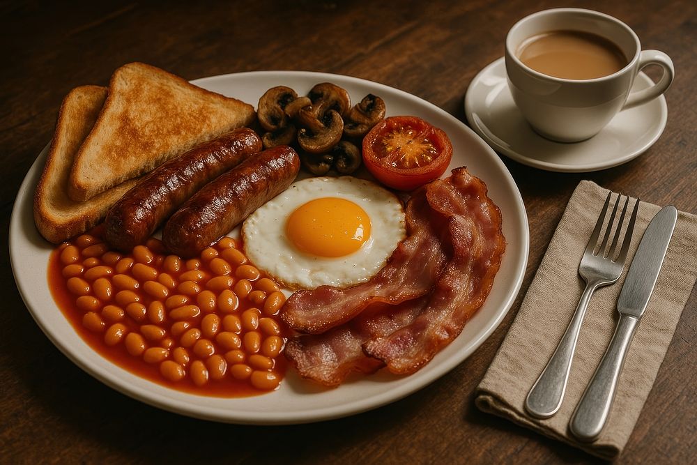 Hearty English breakfast plate | Free Photo - rawpixel
