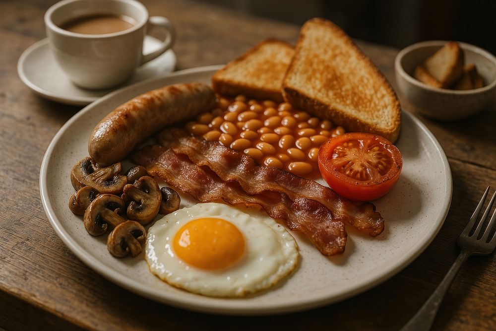 Hearty English breakfast plate | Free Photo - rawpixel