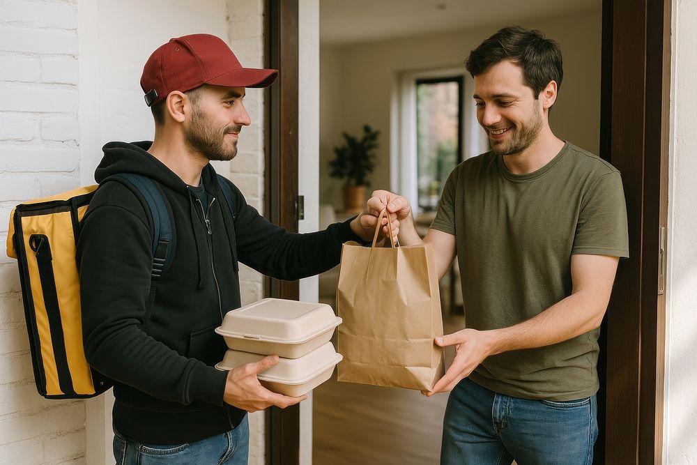 Food delivery service interaction. | Free Photo - rawpixel