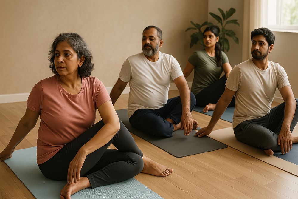 Group yoga class meditation | Free Photo - rawpixel