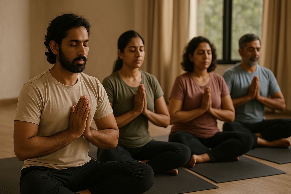 Group meditation peaceful practice harmony | Free Photo - rawpixel