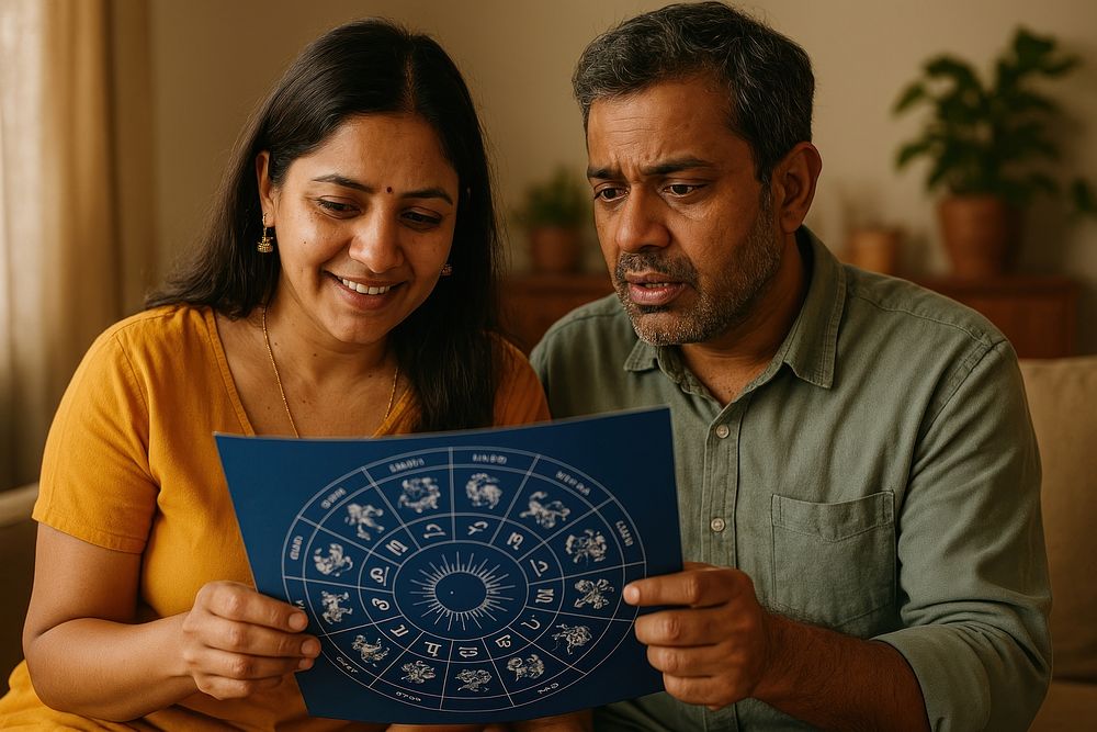 Couple reading astrology chart. | Free Photo - rawpixel