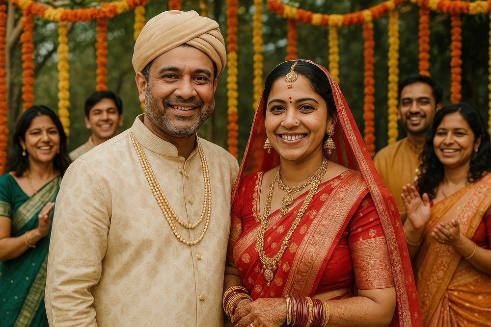 Joyful traditional Indian wedding celebration. | Free Photo - rawpixel
