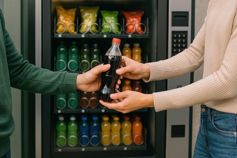 Vending machine soda exchange hands | Free Photo - rawpixel