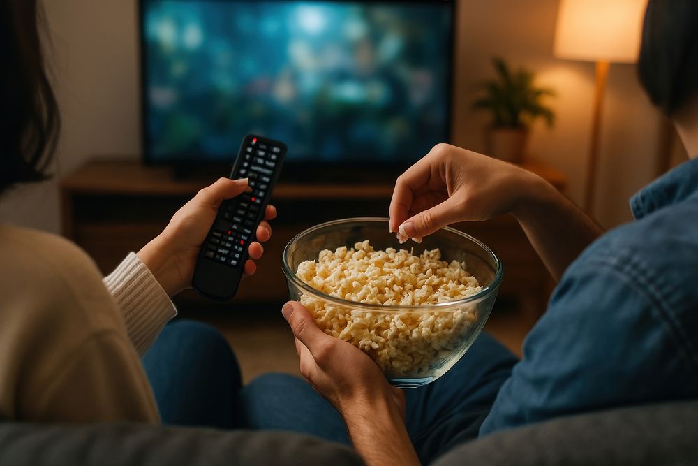 Cozy movie night scene | Free Photo - rawpixel