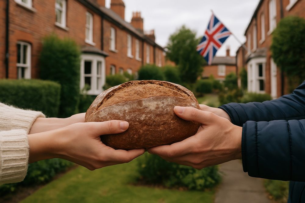 Sharing bread in British neighborhood | Free Photo - rawpixel
