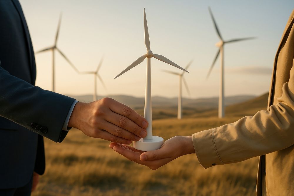 Sustainable energy collaboration symbolized. | Free Photo - rawpixel