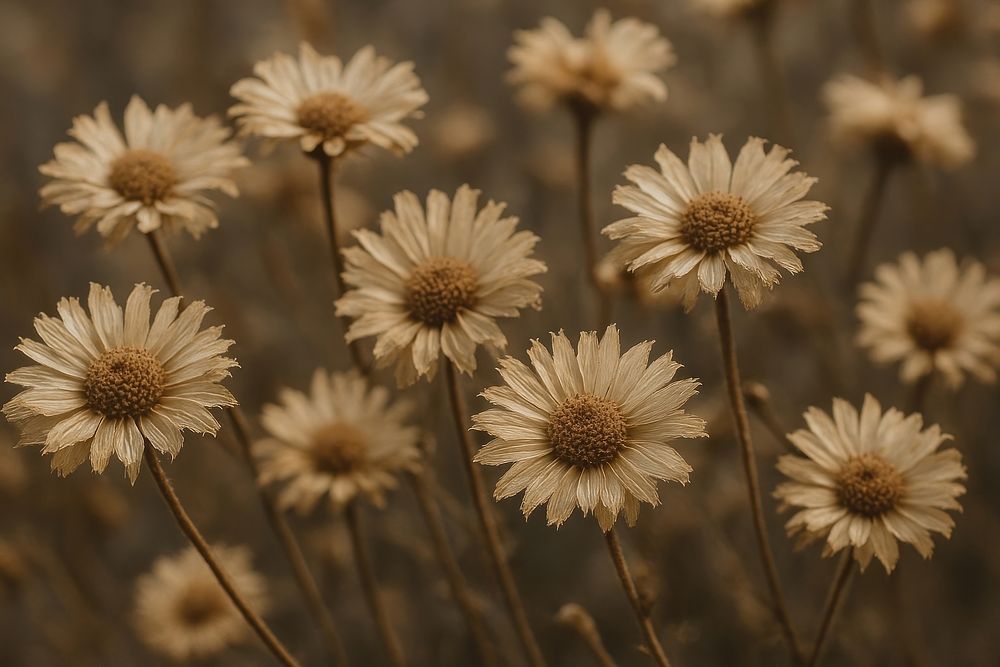 Rustic daisies in sepia | Free Photo - rawpixel