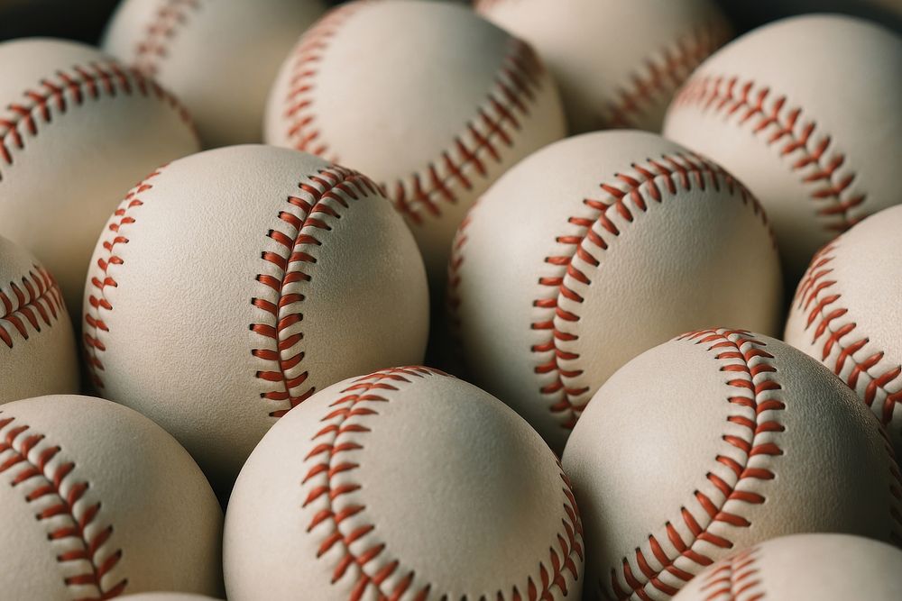 Multiple baseballs tightly grouped together. | Free Photo - rawpixel