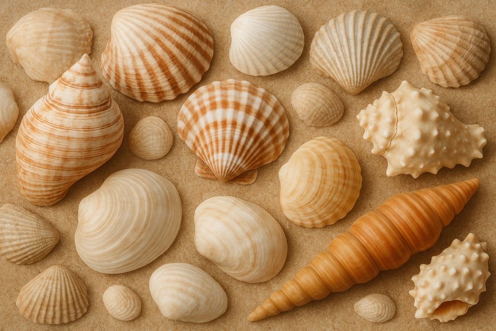 Diverse seashells on sand. | Free Photo - rawpixel
