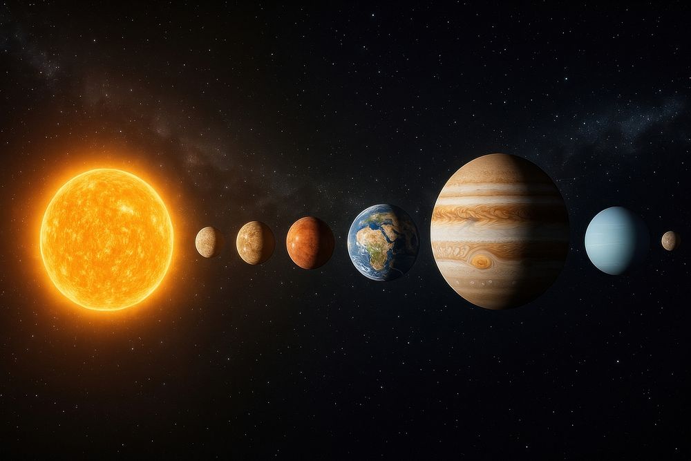 Solar system planets aligned beautifully. | Free Photo - rawpixel