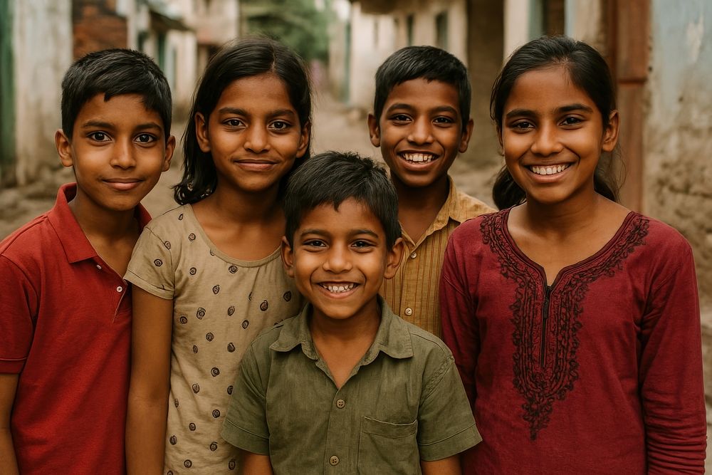 Joyful children smiling together. | Free Photo - rawpixel