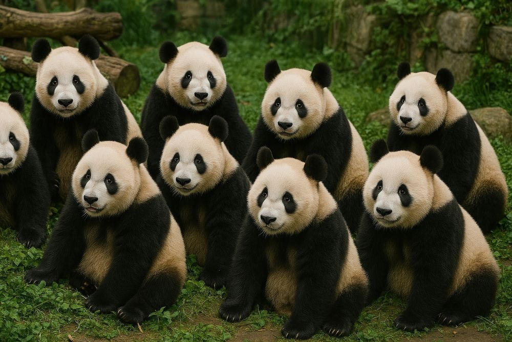 Adorable pandas in natural habitat | Free Photo - rawpixel