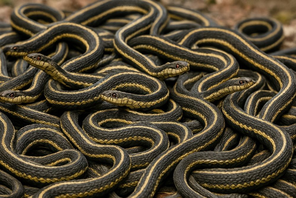 Tangled garter snakes close-up | Free Photo - rawpixel