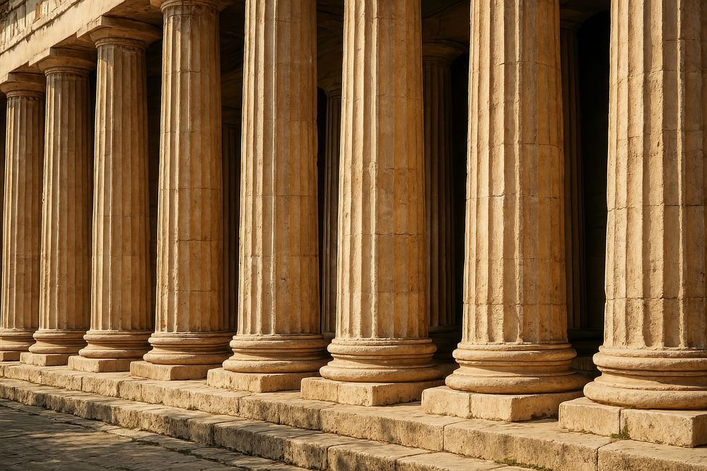 Ancient stone columns in sunlight. | Free Photo - rawpixel