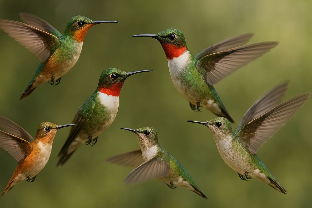 Vibrant hummingbirds in flight | Free Photo - rawpixel