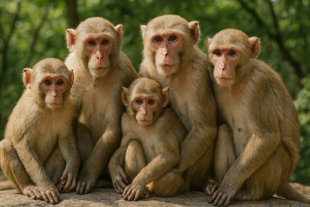 Monkeys family nature portrait | Free Photo - rawpixel