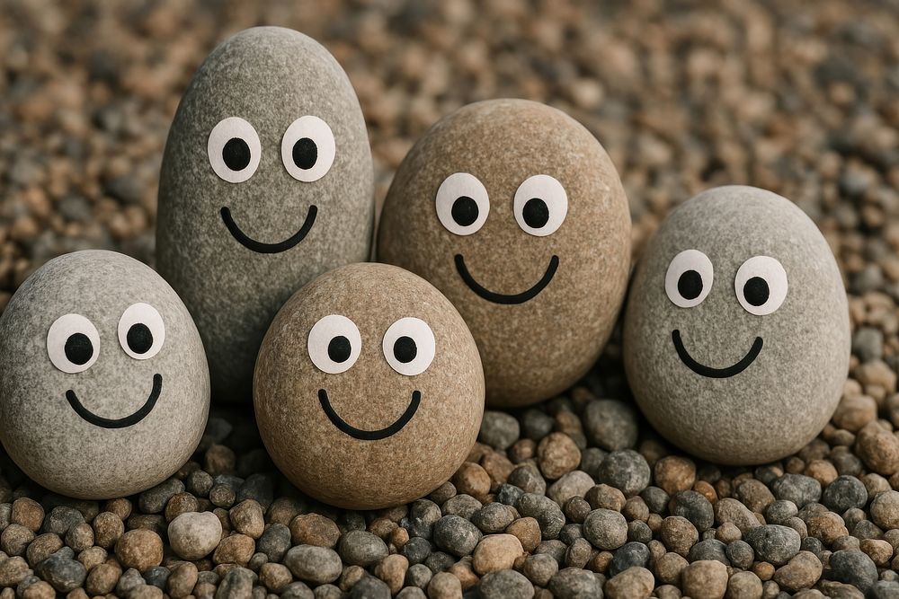 Smiling stones on pebbles. | Free Photo - rawpixel