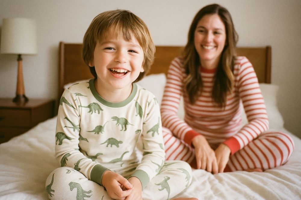Happy family morning pajamas | Free Photo - rawpixel