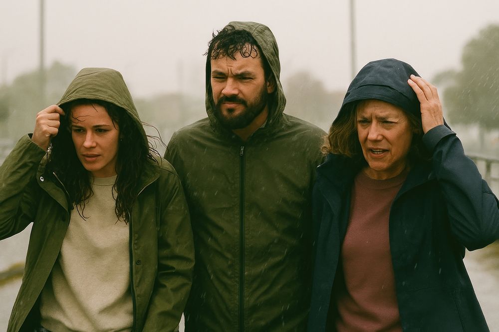 Rainy day group struggle | Free Photo - rawpixel