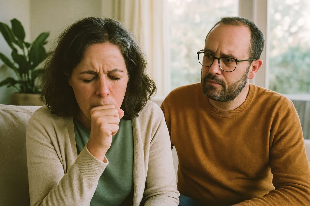Concerned couple with cough | Free Photo - rawpixel