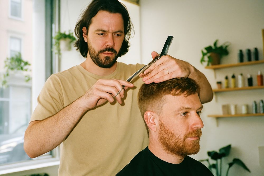 Barber styling men's haircut. | Free Photo - rawpixel
