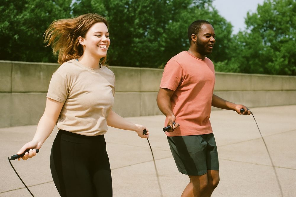 Joyful outdoor jump rope exercise | Free Photo - rawpixel