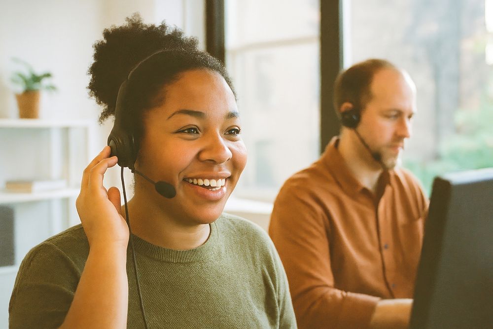 Friendly customer support team smiling. | Free Photo - rawpixel