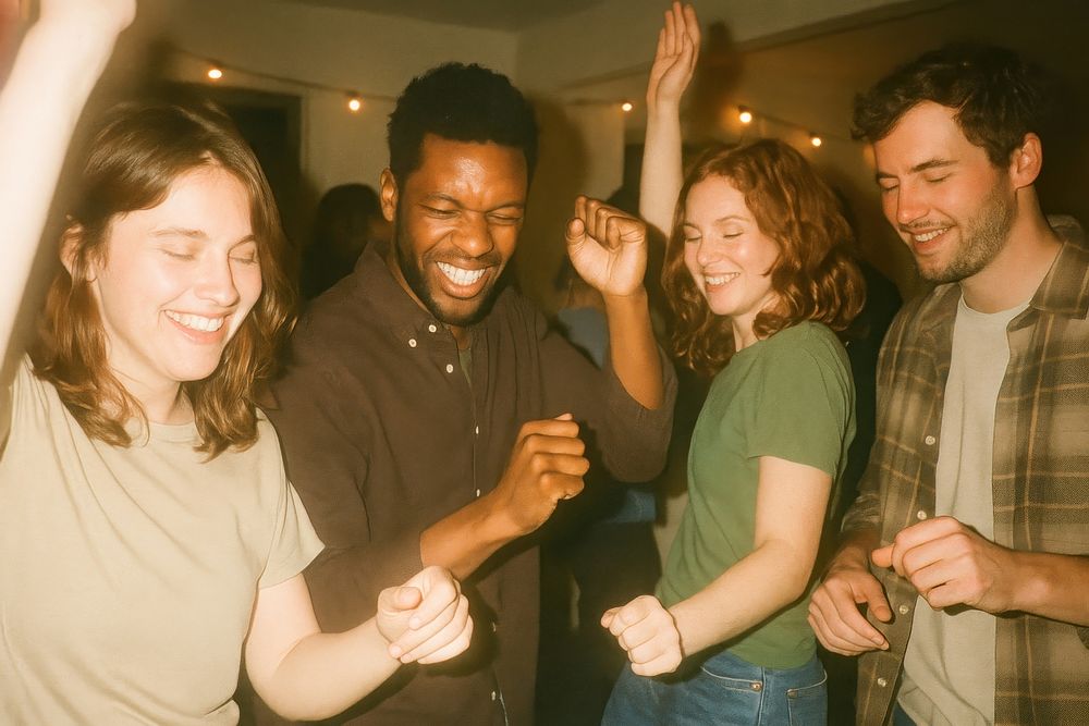 Joyful friends dancing together. | Free Photo - rawpixel