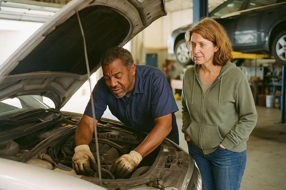 Mechanic assisting customer vehicle | Free Photo - rawpixel