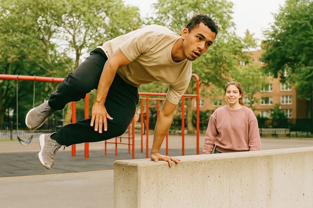 Dynamic parkour in urban playground. | Free Photo - rawpixel