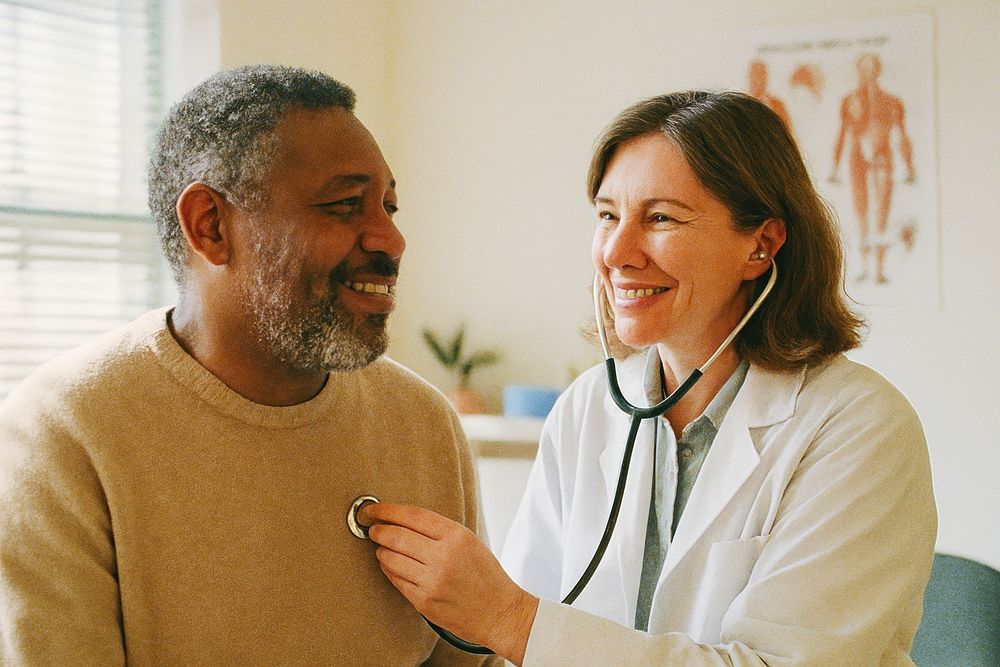 Doctor patient healthcare interaction smiling | Free Photo - rawpixel