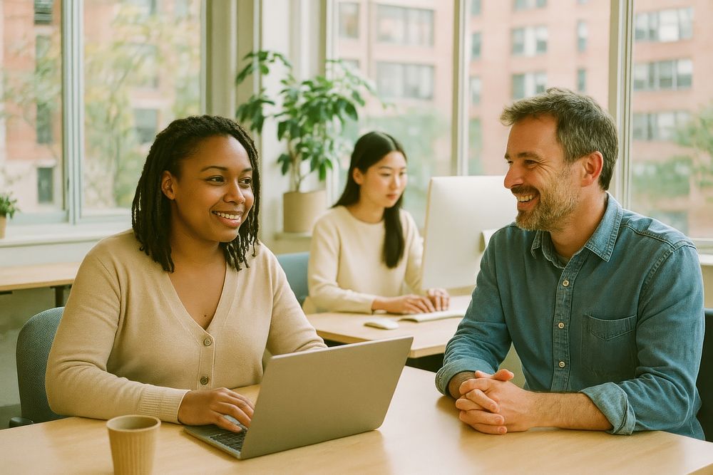 Collaborative office meeting scene. | Free Photo - rawpixel