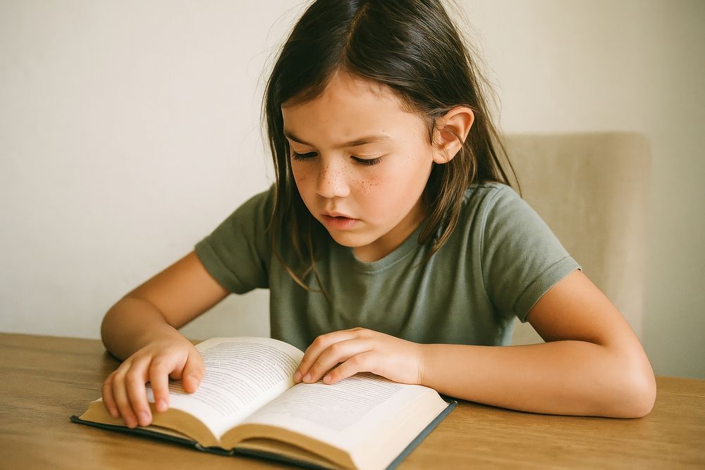 Child reading book intently focused. | Free Photo - rawpixel