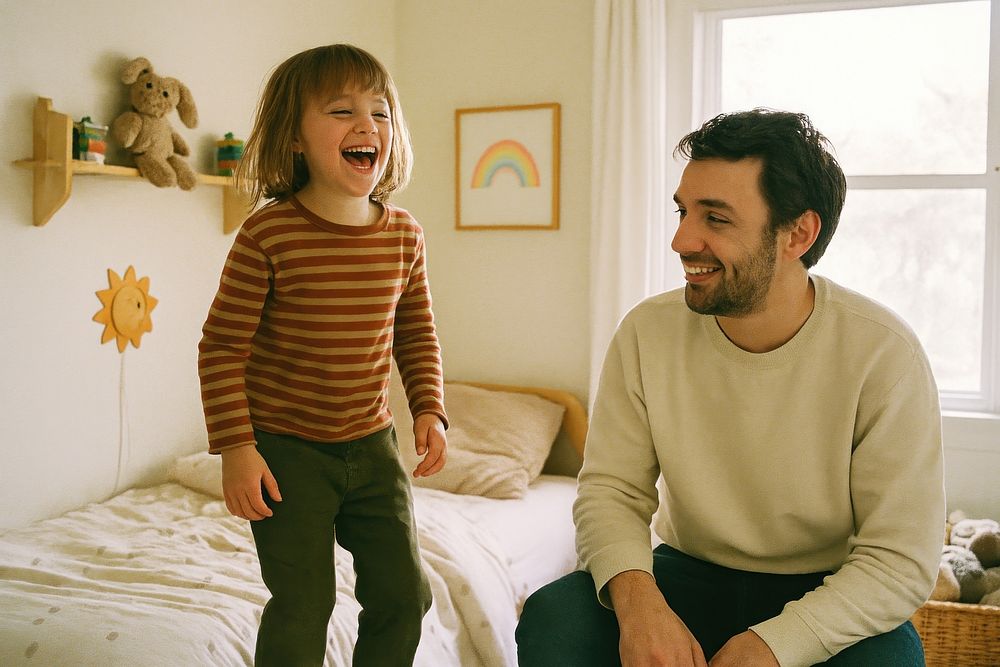 Joyful father-child bonding moment. | Free Photo - rawpixel