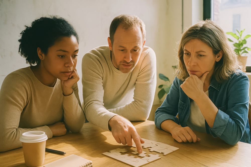 Team solving puzzle together | Free Photo - rawpixel